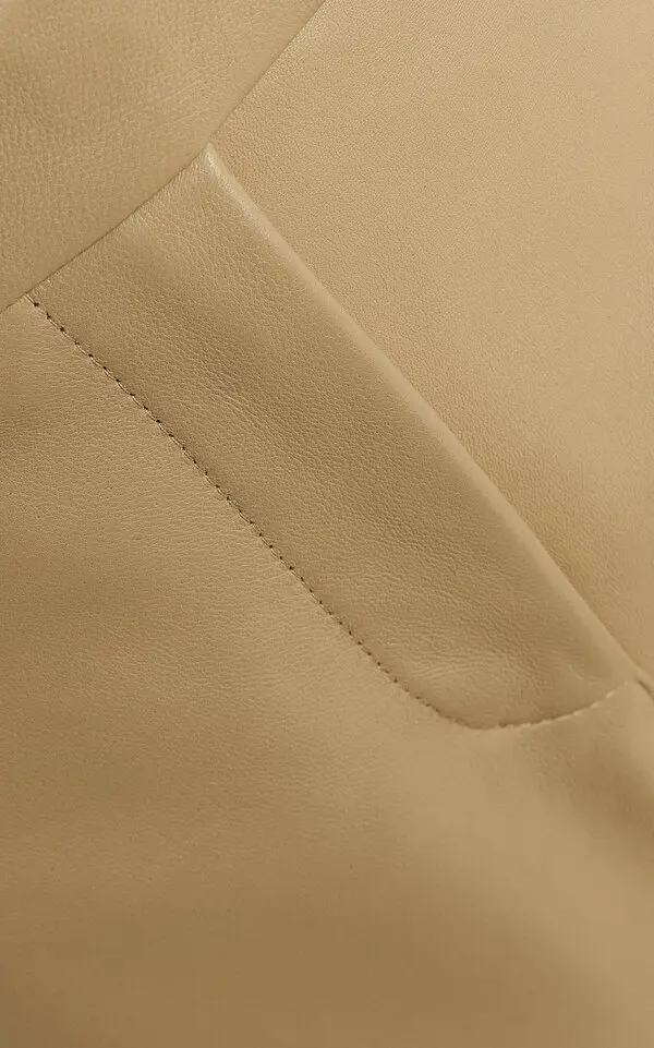 Calvin Klein Garance Leather Pants - Tan