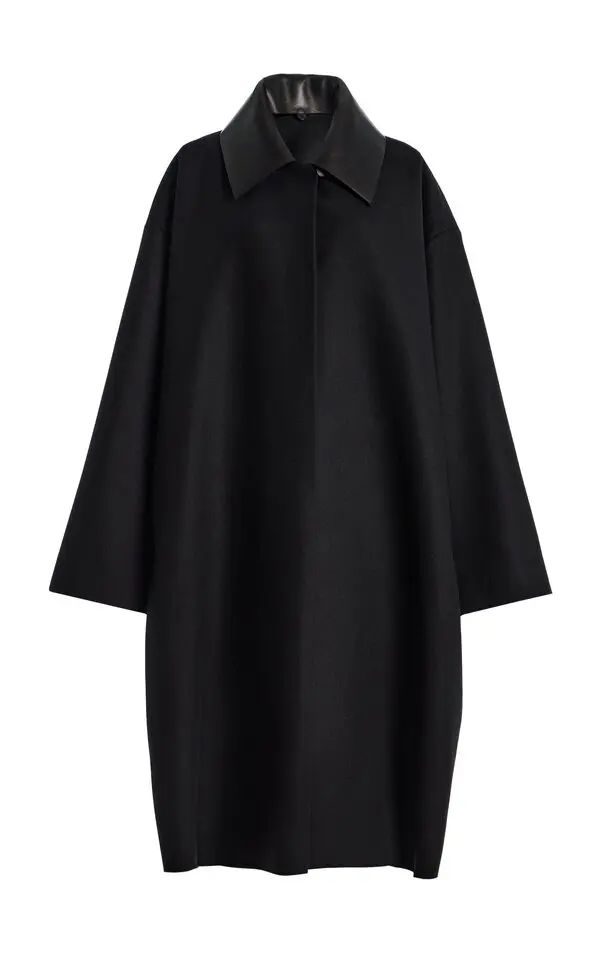 Calvin Klein Oksana Oversized Wool-cashmere Coat - Black