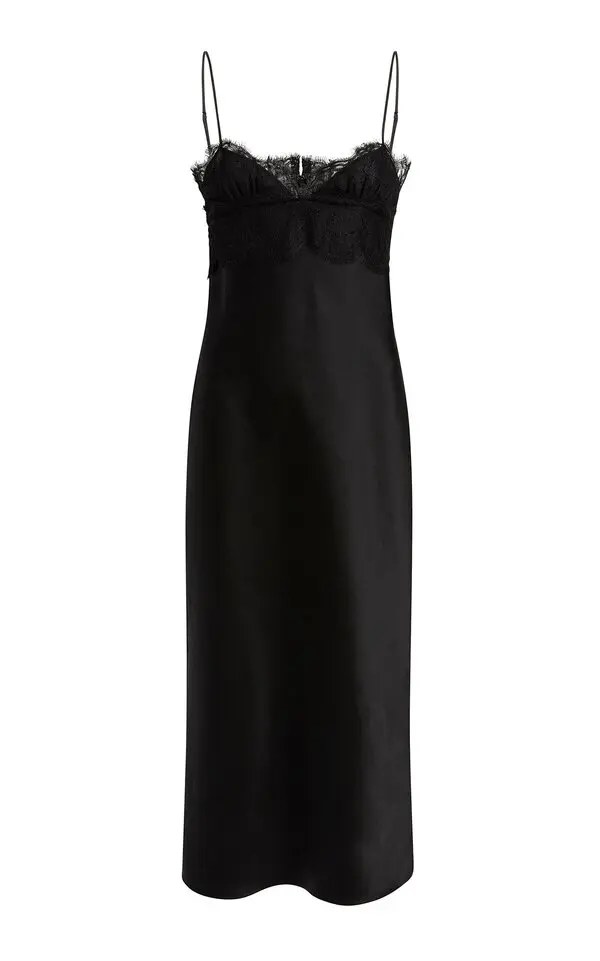 Khaite Joelle Crushed Midi Dress - Black