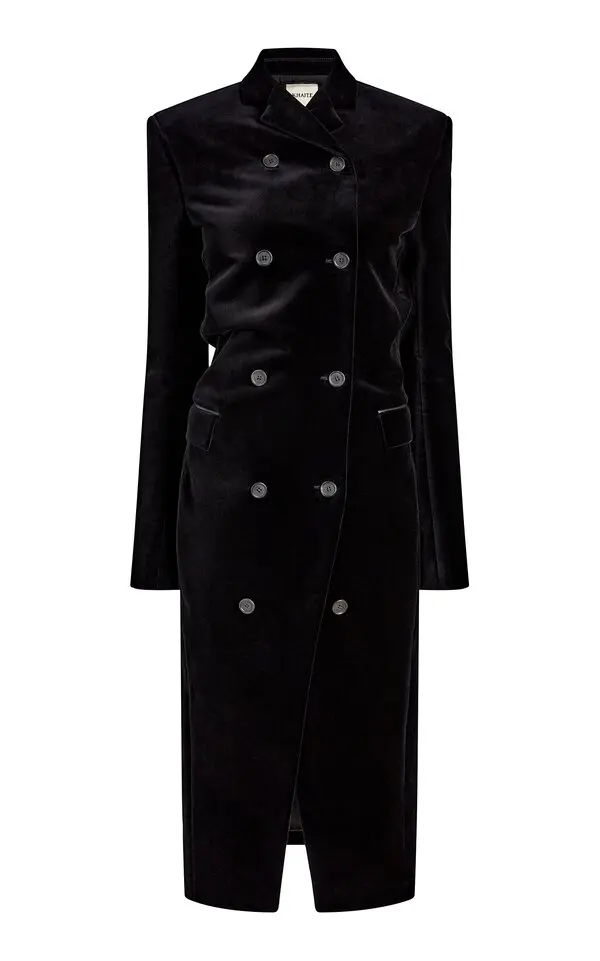 Khaite Rolon Sateen-wool Coat