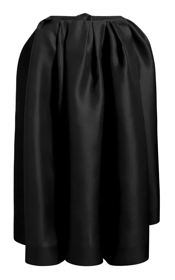 Khaite Adara Silk Twill Organza Maxi Skirt - Black