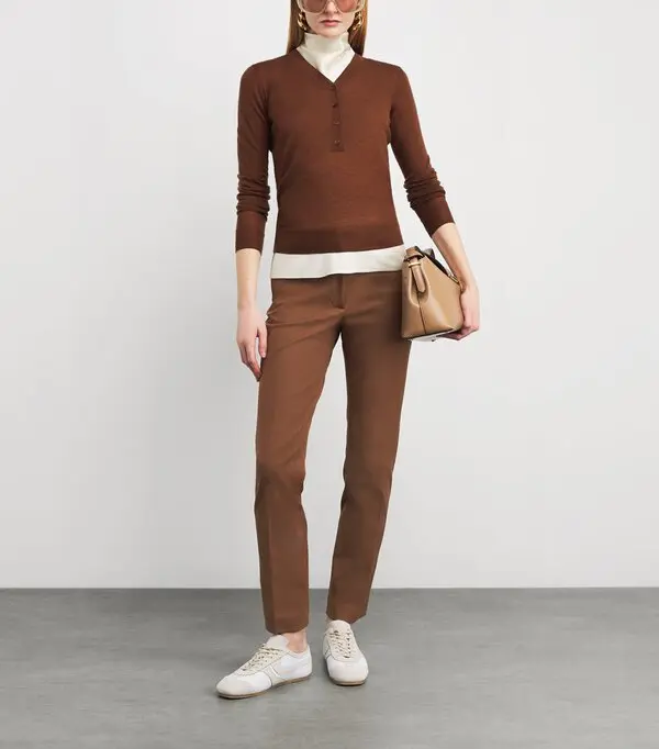 JOSEPH Gabardine Coleman Long Trousers