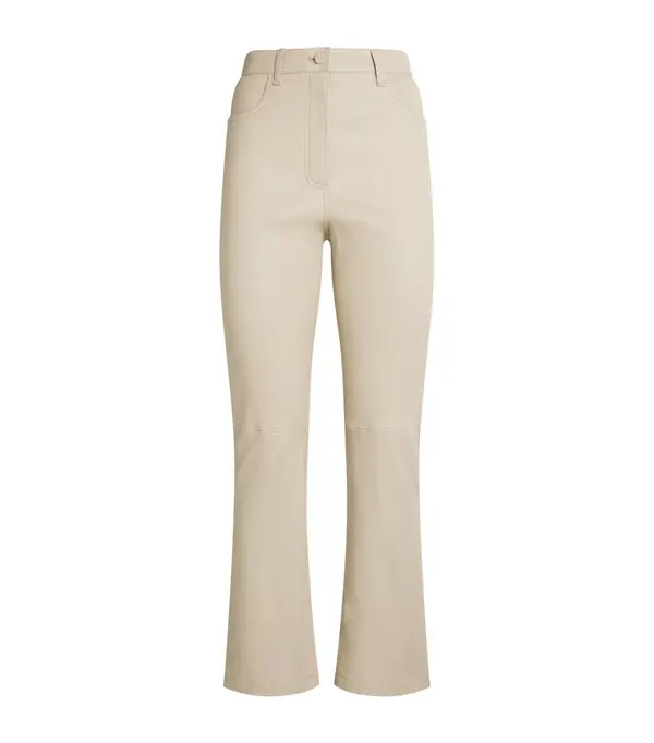 JOSEPH Leather Duke Trousers - Pink