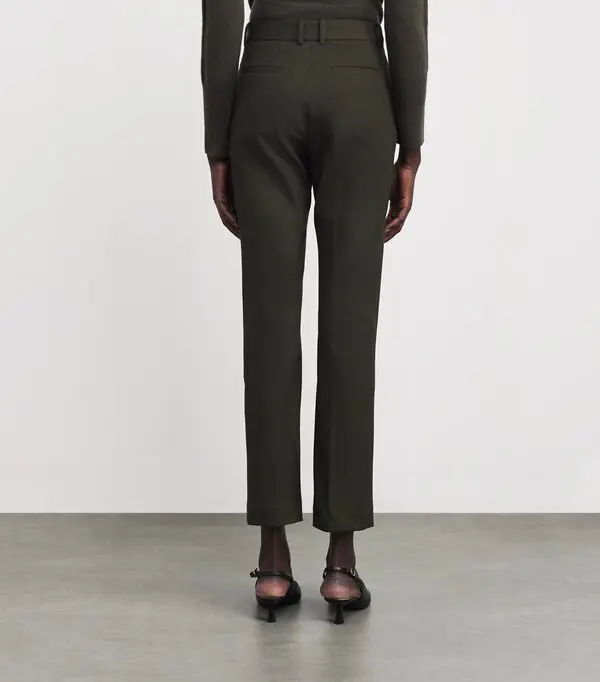 JOSEPH Stretch-gabardine Coleman Trousers - Green