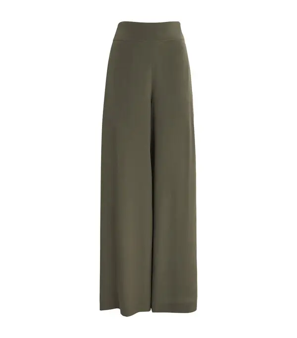 JOSEPH Crepe De Soie Silk Rihani Trousers - Green