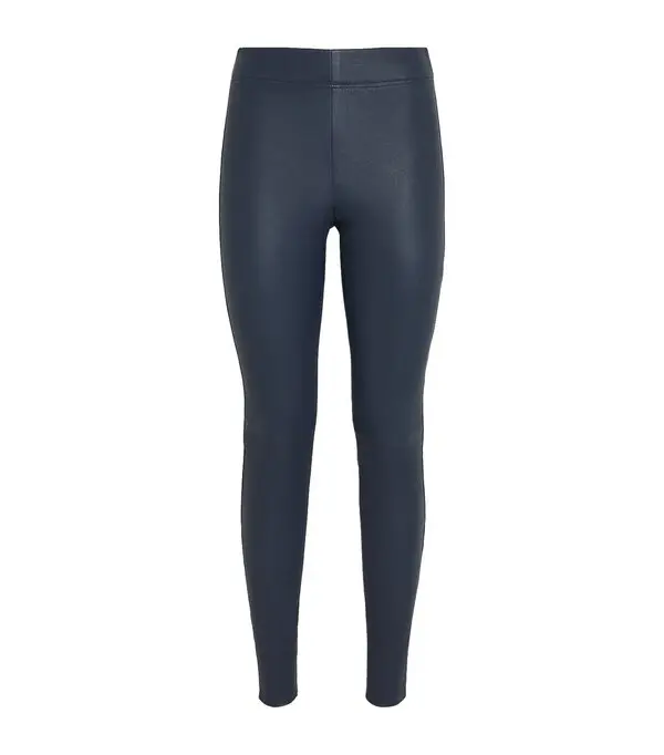 JOSEPH Stretch-leather Leggings - Blue