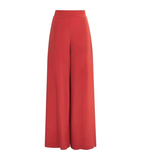 JOSEPH Crepe De Soie Silk Rihani Trousers - Red
