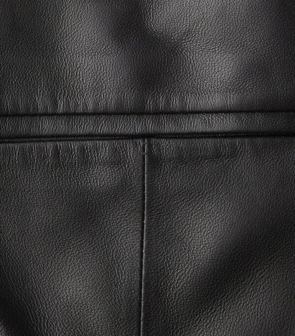 JOSEPH Suze Leather Shorts