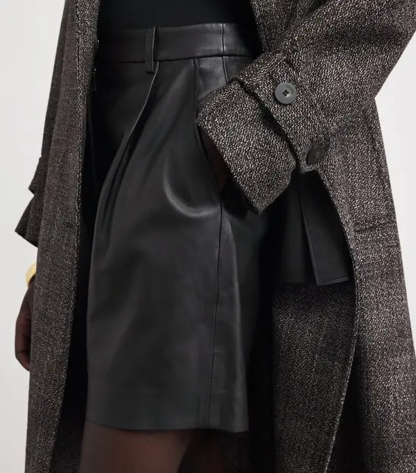 JOSEPH Suze Leather Shorts