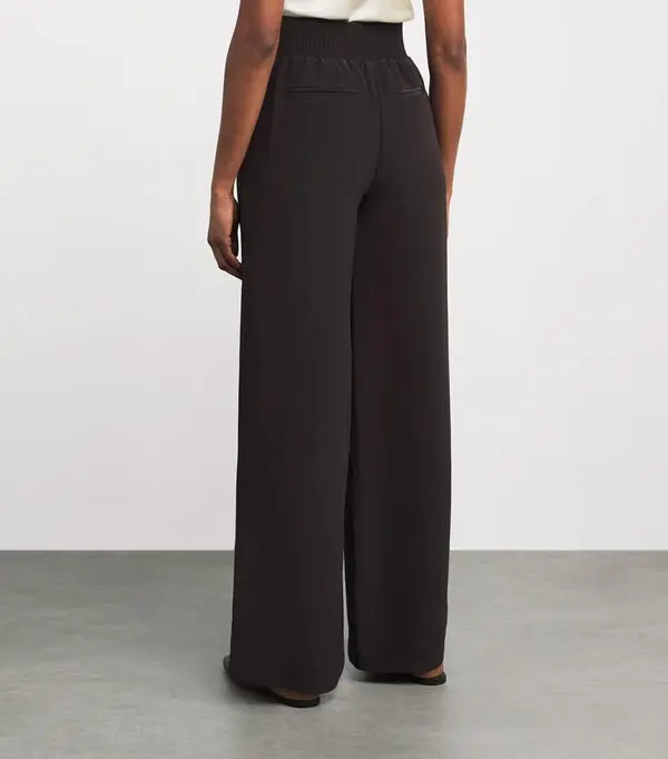 JOSEPH Nour Wide-leg Trousers - Brown