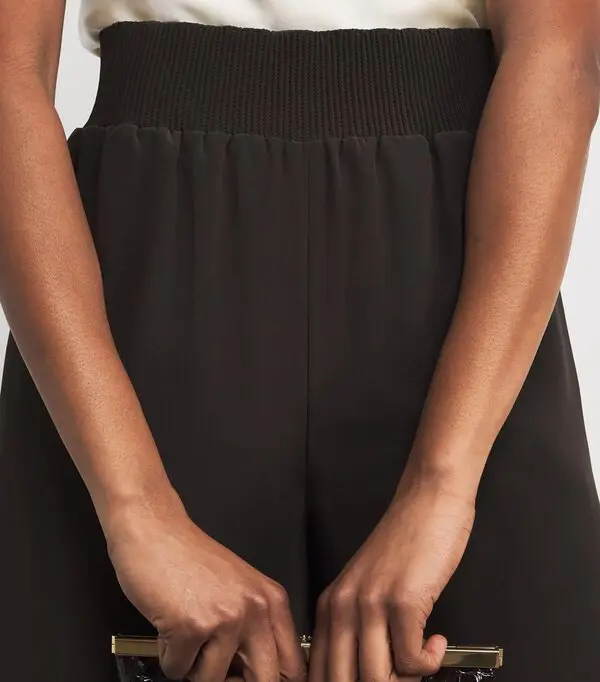 JOSEPH Nour Wide-leg Trousers - Brown