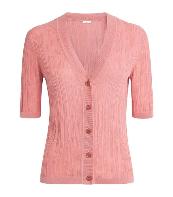 JOSEPH Silk-cotton Sens Cardigan - Pink