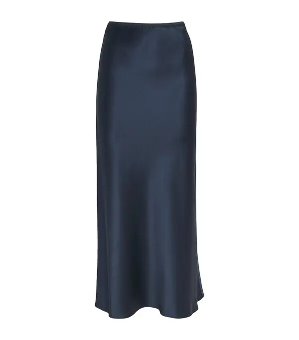 JOSEPH Silk Isaak Midi Skirt - Blue