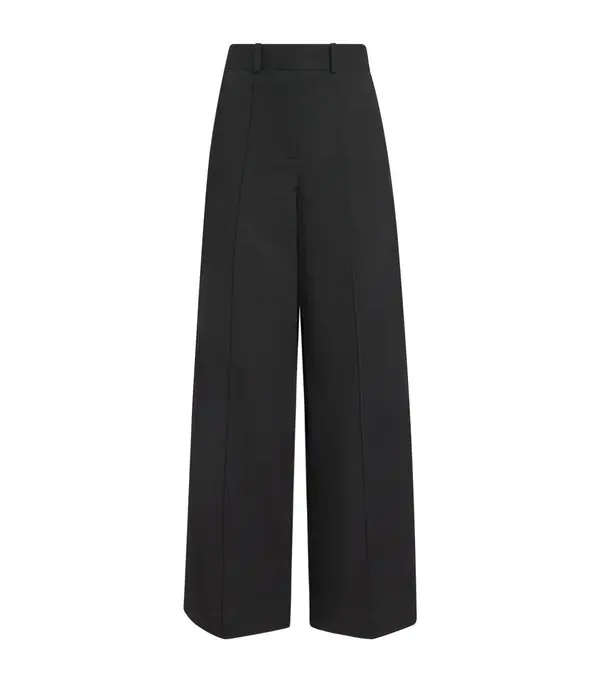 JOSEPH Cotton-linen Jnane Trousers - Black