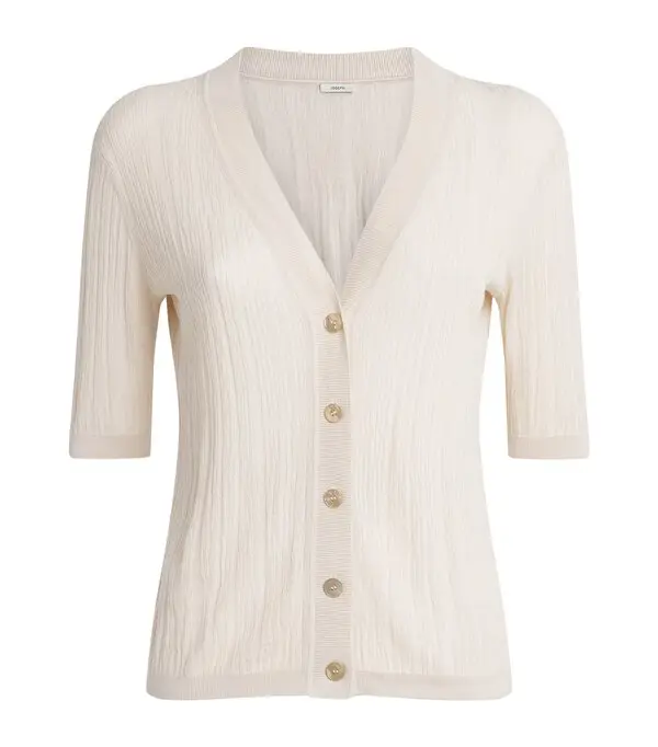 JOSEPH Silk-cotton Sens Cardigan - Beige