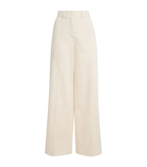 JOSEPH Cotton-linen Jnane Trousers - Beige
