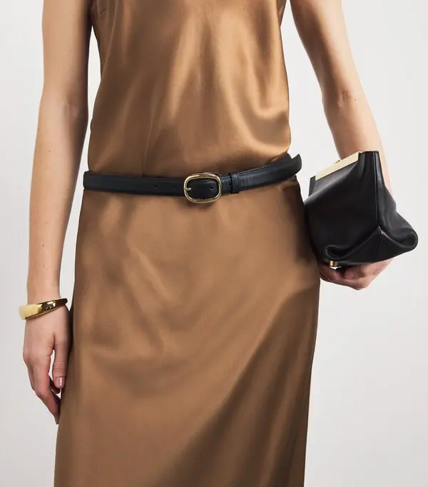 JOSEPH Silk Satin Isaak Maxi Skirt - Brown