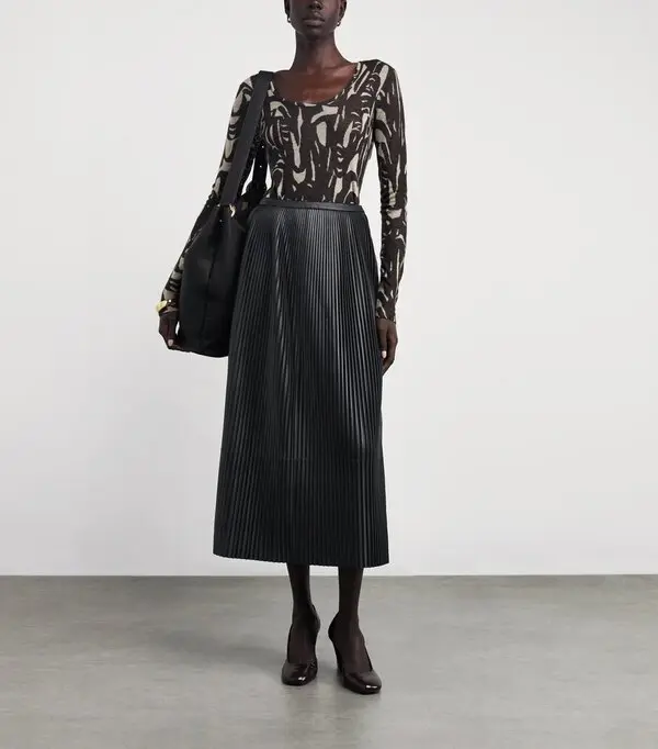 JOSEPH Nappa Leather Didi Midi Skirt