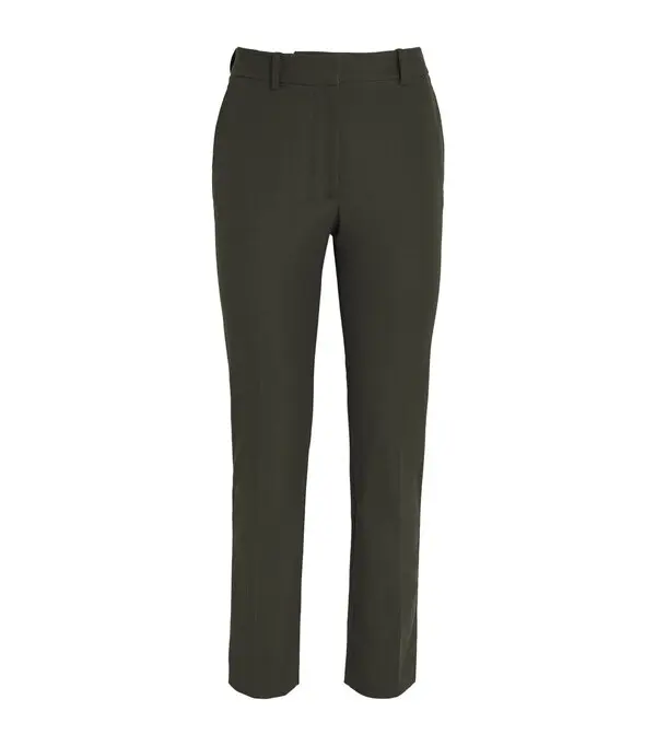 JOSEPH Stretch-gabardine Tafira Trousers - Green