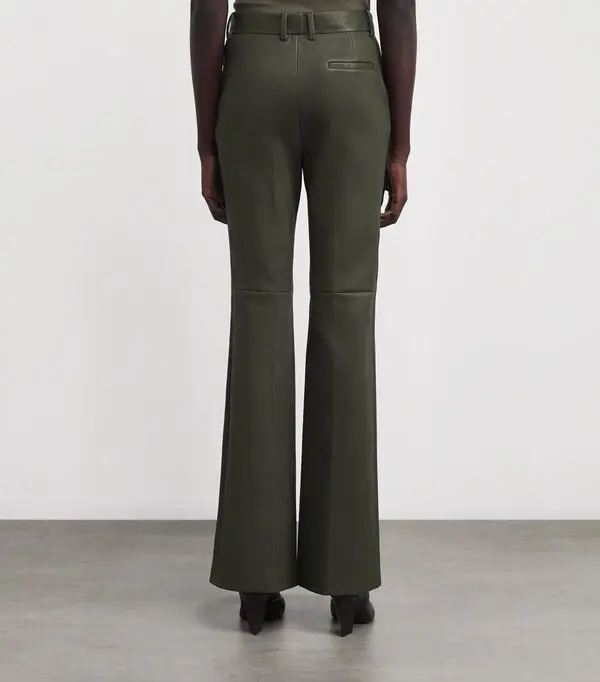 JOSEPH Tafira Flared Leather Trousers