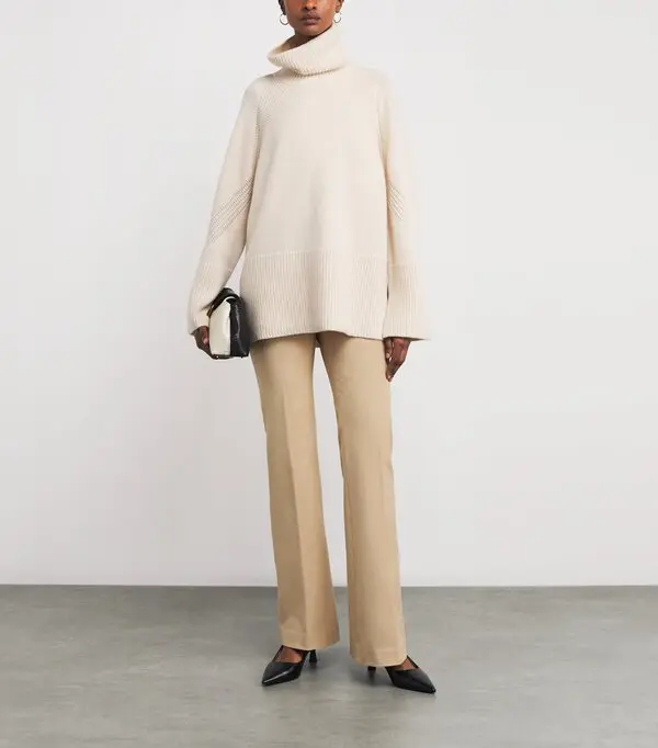 JOSEPH Stretch-gabardine Tafira Flared Trousers