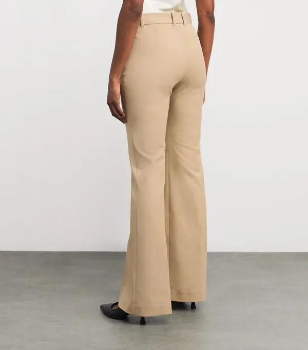 JOSEPH Stretch-gabardine Tafira Flared Trousers