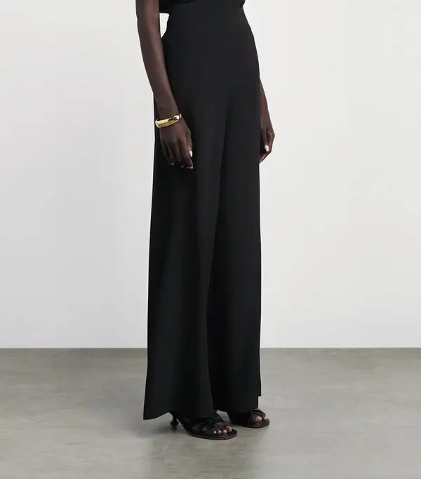 JOSEPH Crepe De Soie Silk Rihani Trousers - Black