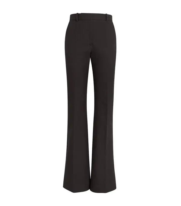 JOSEPH Stretch-gabardine Tafira Flared Trousers - Brown