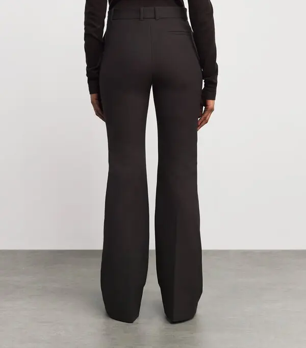 JOSEPH Stretch-gabardine Tafira Flared Trousers - Brown