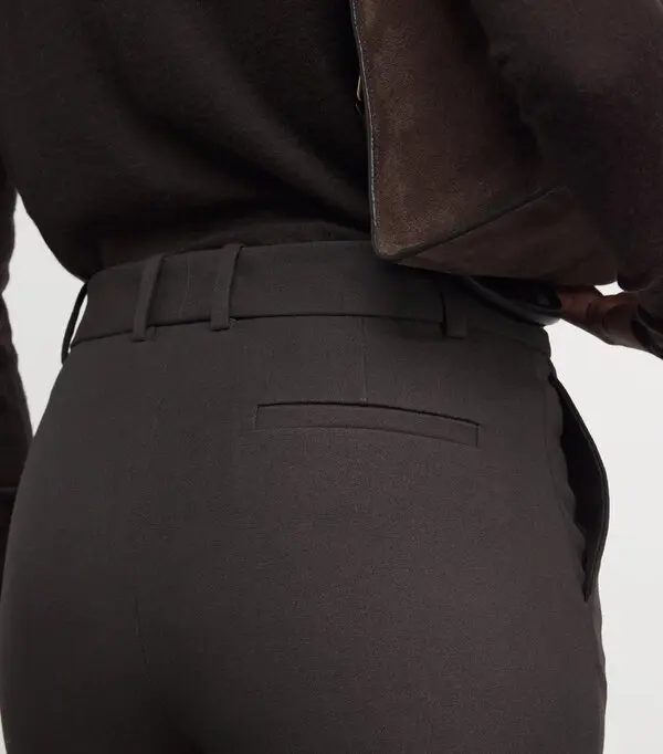 JOSEPH Stretch-gabardine Tafira Flared Trousers - Brown
