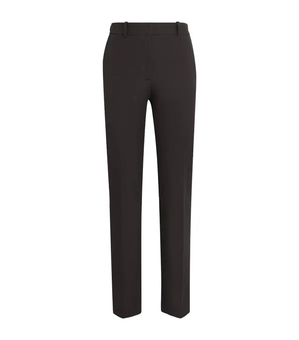 JOSEPH Gabardine Coleman Slim Trousers - Brown