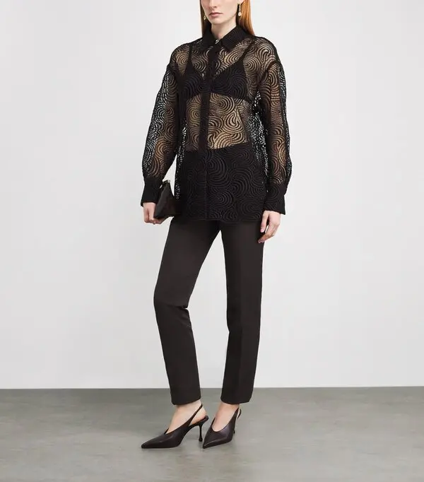 JOSEPH Gabardine Coleman Slim Trousers - Brown