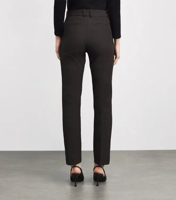 JOSEPH Gabardine Coleman Slim Trousers - Brown