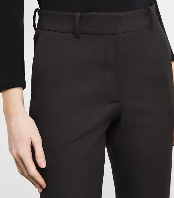JOSEPH Gabardine Coleman Slim Trousers - Brown