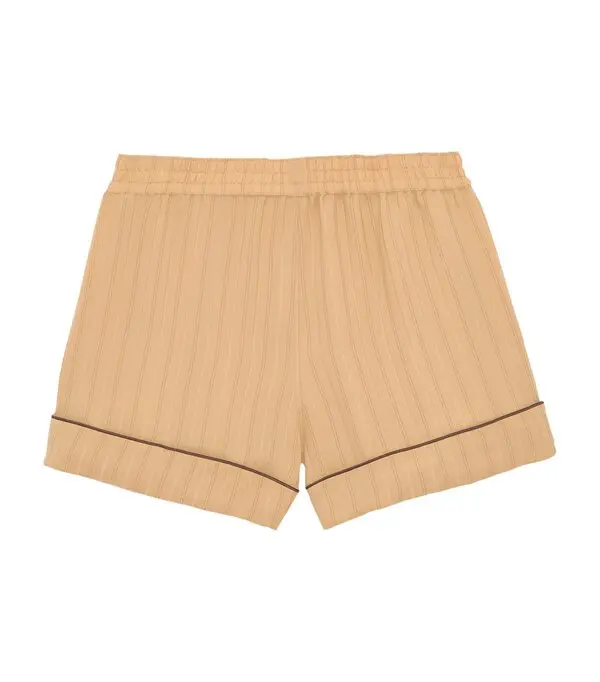 Saint Laurent Silk Stripe Pyjama Shorts
