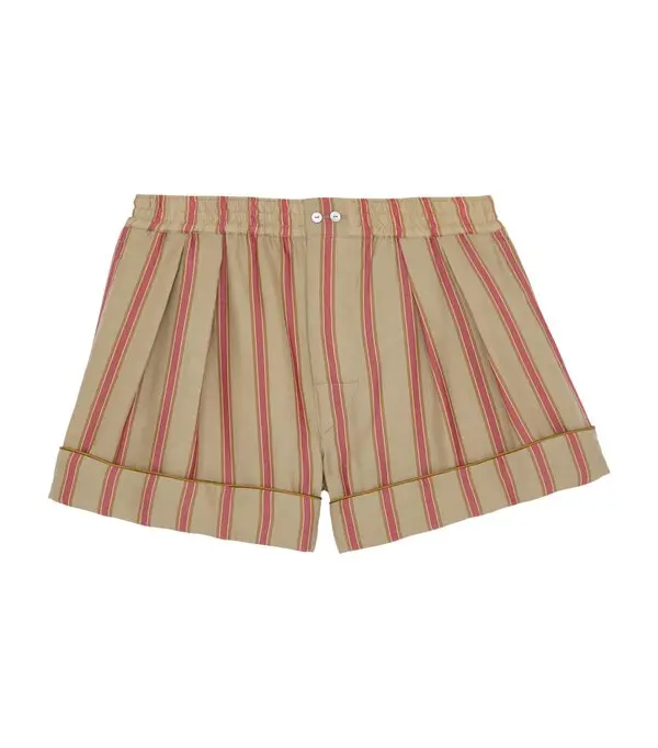 Saint Laurent Cupro Stripe Pyjama Shorts