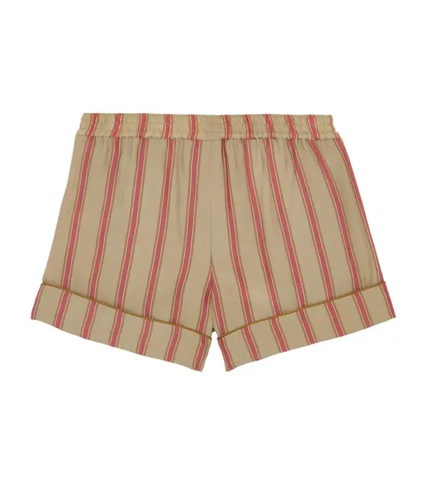 Saint Laurent Cupro Stripe Pyjama Shorts