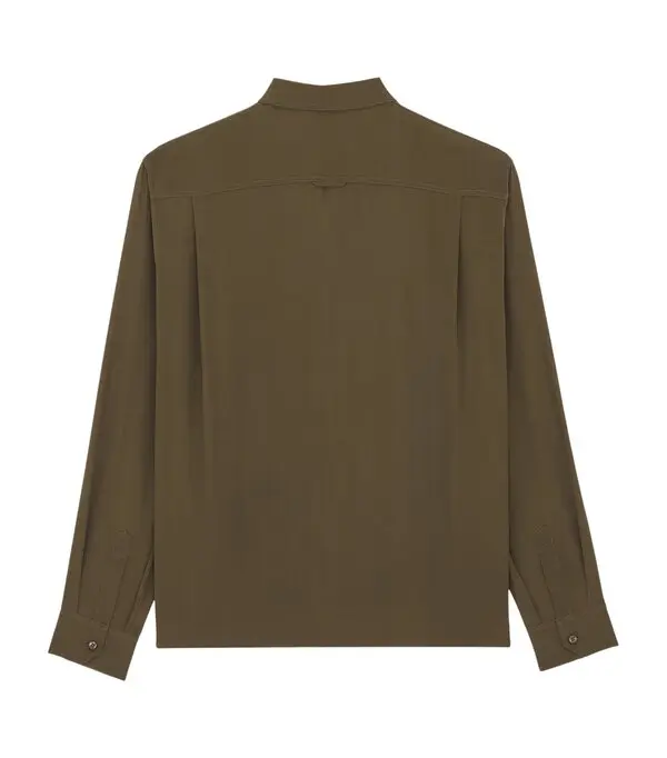 Saint Laurent Silk Double-pocket Shirt - Grey