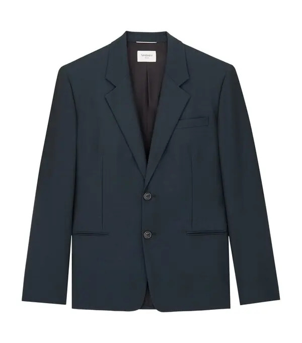 Saint Laurent Wool-mohair Single-breasted Blazer - Green