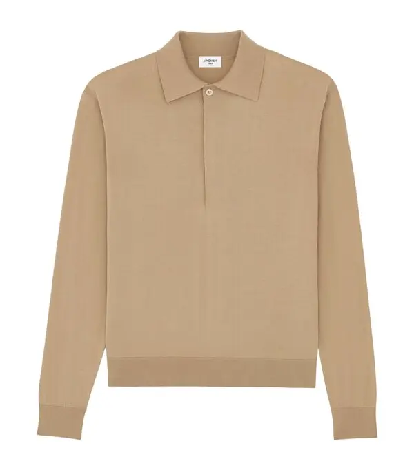 Saint Laurent Silk-cotton Polo Sweater