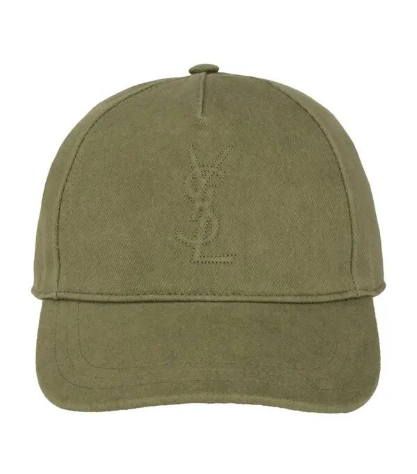 Saint Laurent Cassandre Logo Cap - Beige