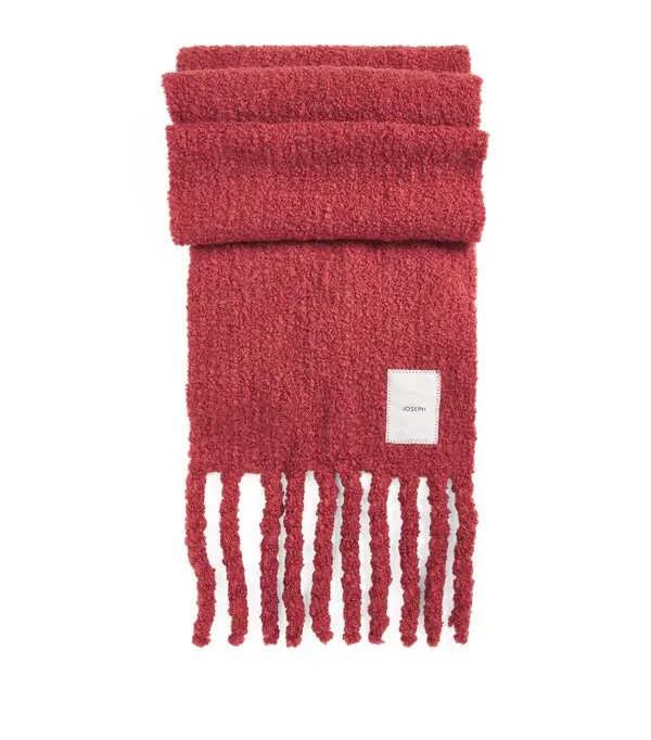 JOSEPH Bouclé Knit Scarf - Pink