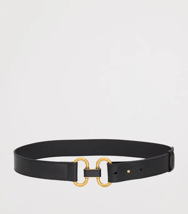 Saint Laurent Leather Double Ring Belt