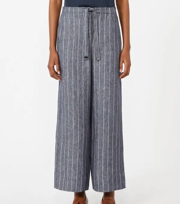 Max Mara Linen Stripe Cresta Trousers