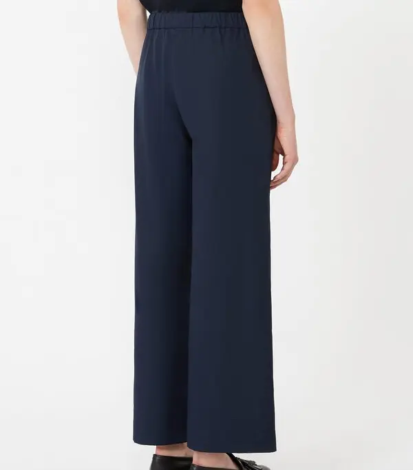 Max Mara Cotton Wide-leg Trousers - Blue