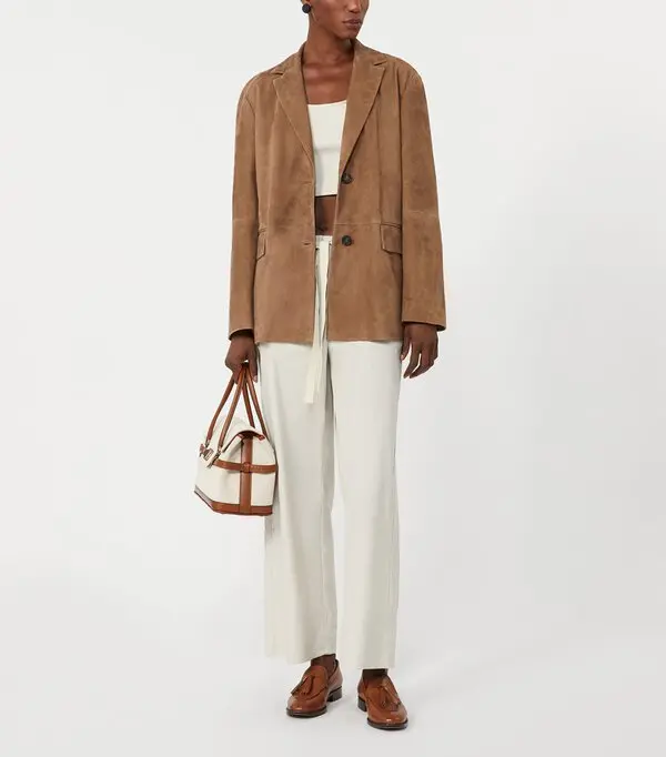 Max Mara Cotton Wide-leg Trousers - White