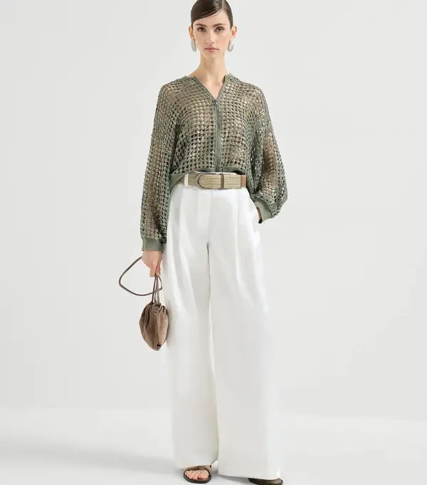 Brunello Cucinelli Sequin Mesh Cardigan