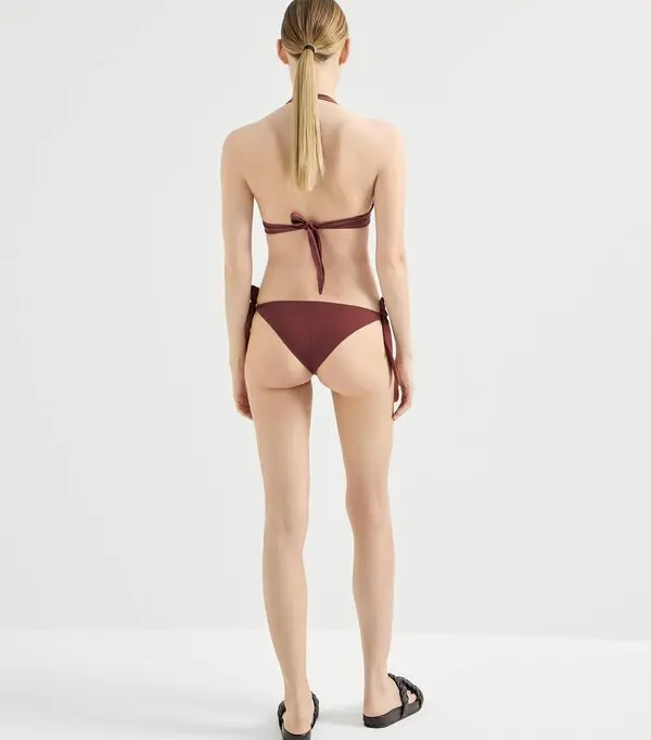 Brunello Cucinelli Side-tie Bikini Bottoms - Red