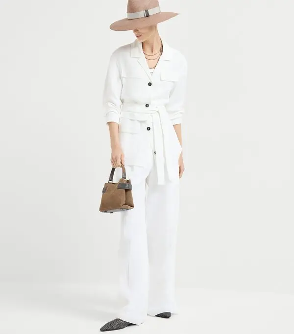 Brunello Cucinelli Twill Safari Blazer