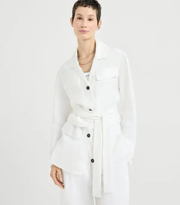 Brunello Cucinelli Twill Safari Blazer